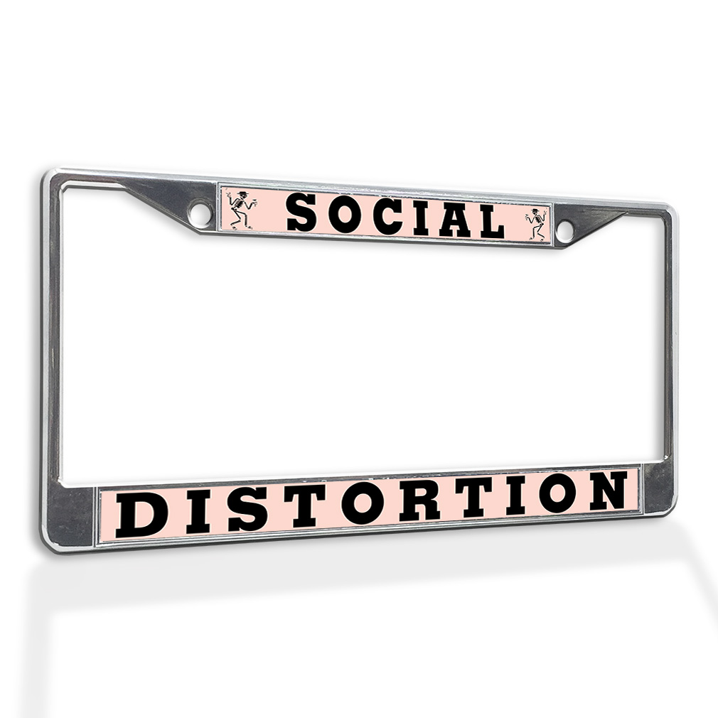 Metal License Plate Frame Vinyl Insert Social Distortion | eBay